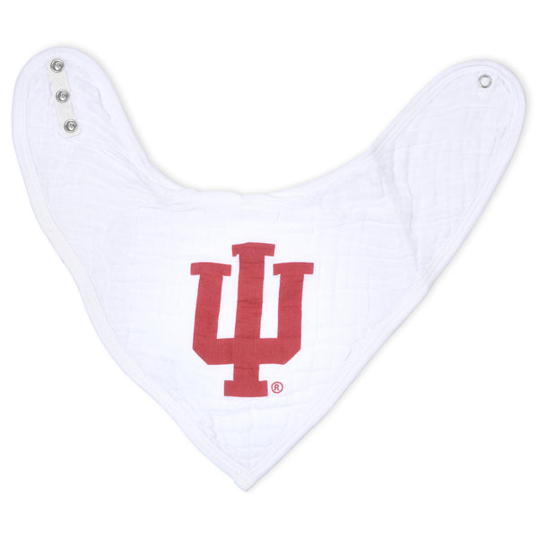 Indiana University Bandana Bib (White) – Three Little Anchors