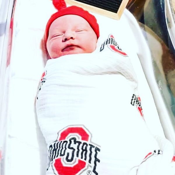 Ohio State Swaddle Blanket | Official Buckeyes Muslin Baby Swaddle ...