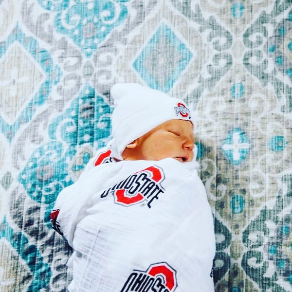 Ohio State Swaddle Blanket | Official Buckeyes Muslin Baby Swaddle ...