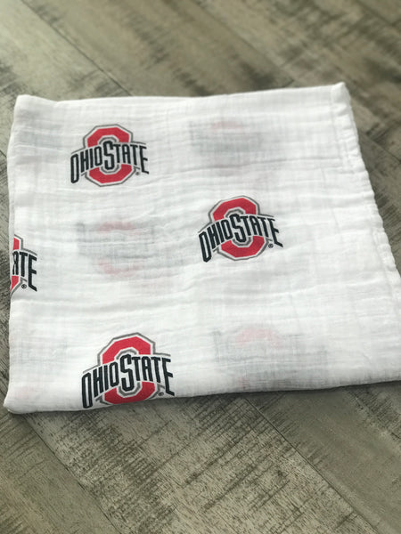 Ohio State Swaddle Blanket | Official Buckeyes Muslin Baby Swaddle ...